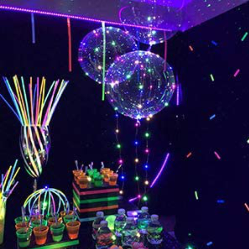 10 PCS LED Balloons - Transparent Helium LED light up Balloons with ...