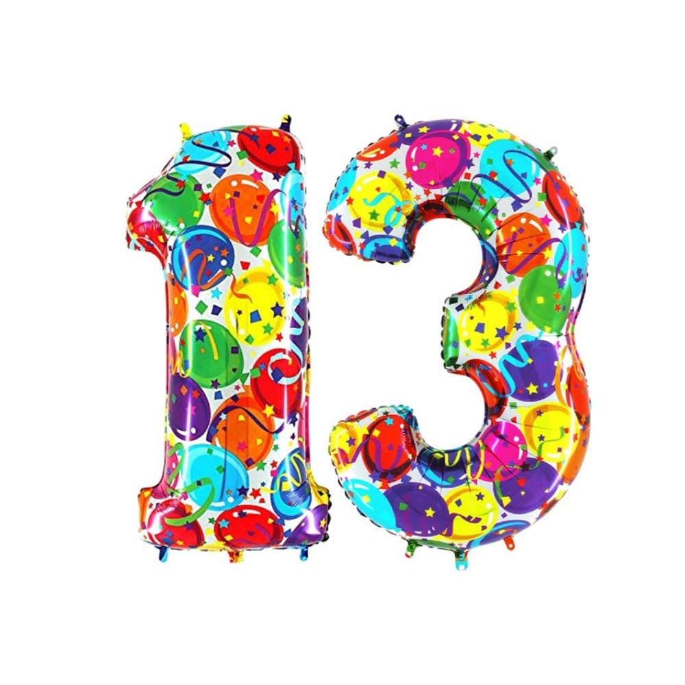 40" Foil Number Balloon - Party Decorations - Assorted Colours ...
