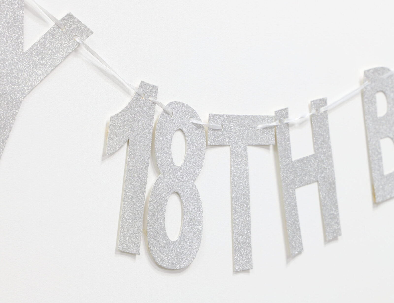 Silver Happy 18th Birthday Banner - 3M Length - Birthday Party ...