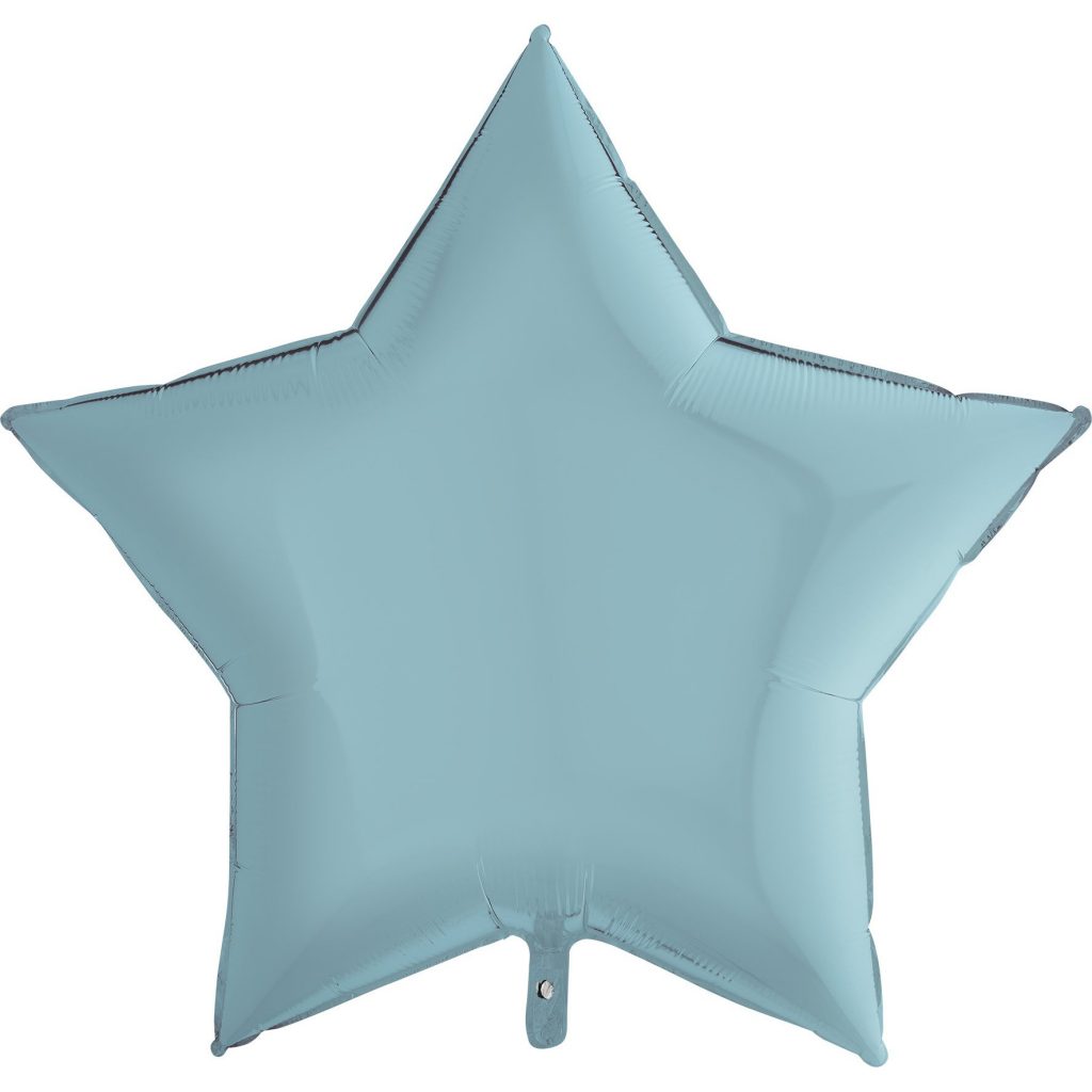 40" Pastel Blue Star Shape Balloon - Foil Balloon - Party Balloon ...