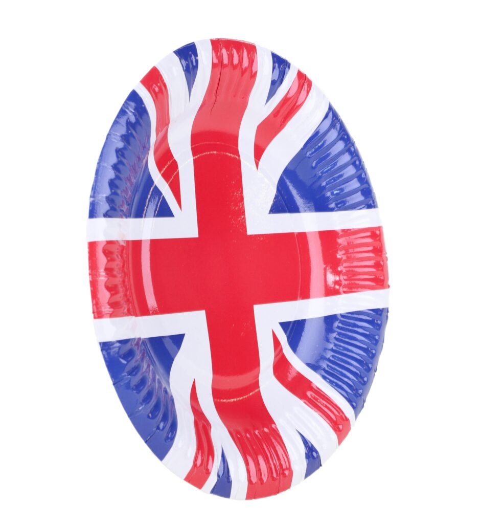 Pack of 10 Union Jack Paper Plates - Queens Platinum Jubilee Partyware ...